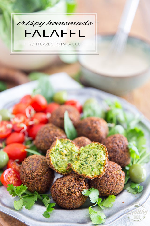 Delicious Falafel with Garlic Tahini Sauce Recipe